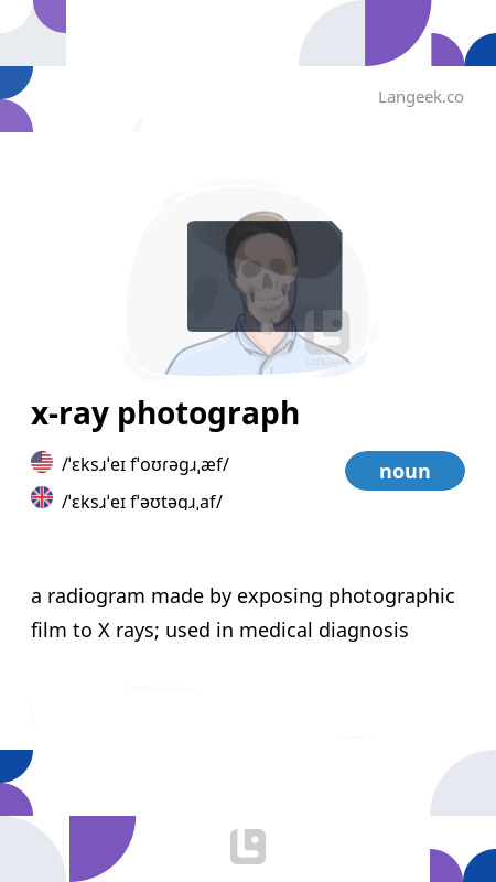Definition & Meaning of "X-ray photograph" | Picture Dictionary