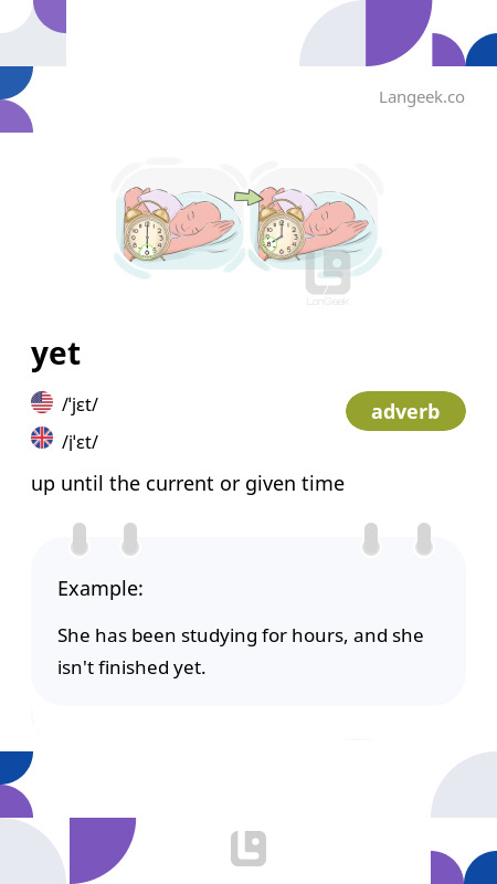 Definition & Meaning of "Yet" | Picture Dictionary