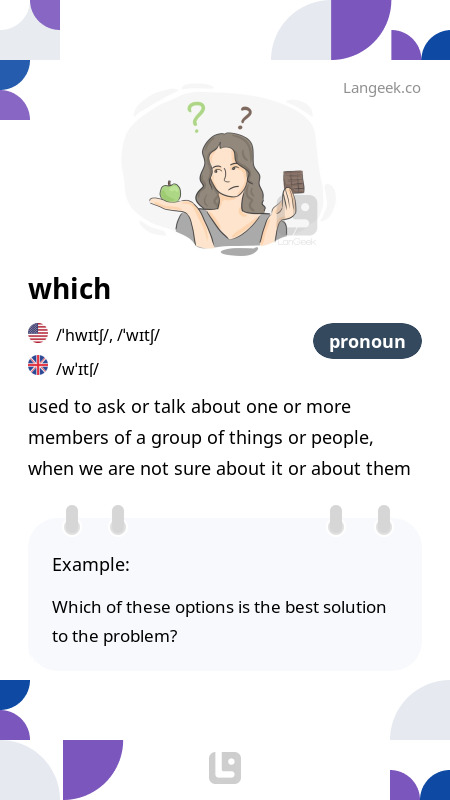 Definition & Meaning of "Which" | Picture Dictionary