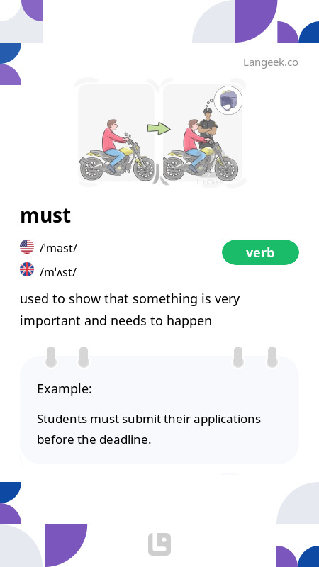 Definition & Meaning of "Must" | Picture Dictionary