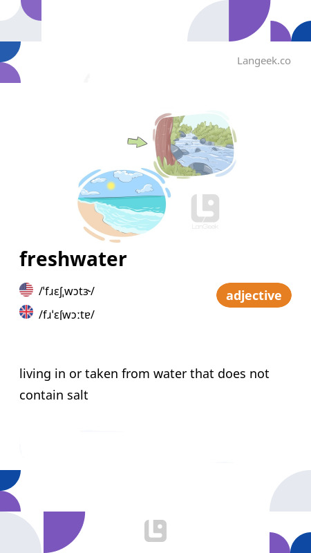Definition & Meaning of "Freshwater" | Picture Dictionary