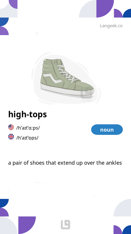 Definition & Meaning of "High-tops" | LanGeek