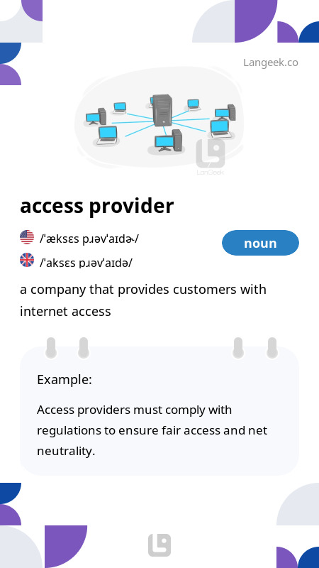 Definition & Meaning of "Access provider" | Picture Dictionary