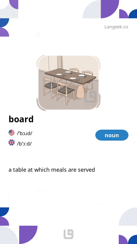 Definition & Meaning of "Board" | Picture Dictionary