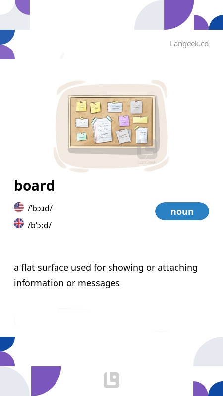 Definition & Meaning of "Board" | Picture Dictionary