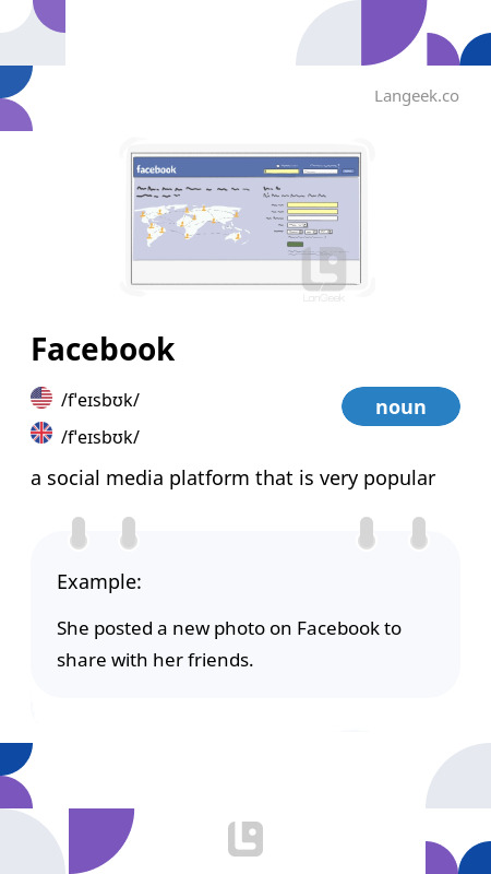 Definition & Meaning of "Facebook" | Picture Dictionary