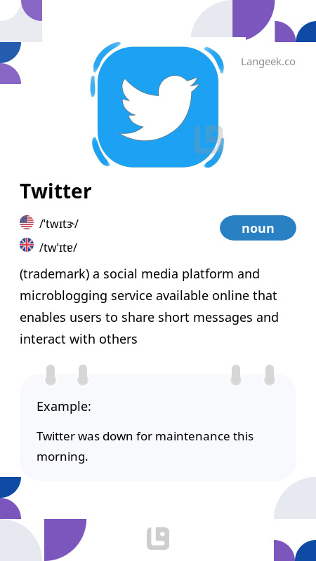 Definition & Meaning of "Twitter" | Picture Dictionary