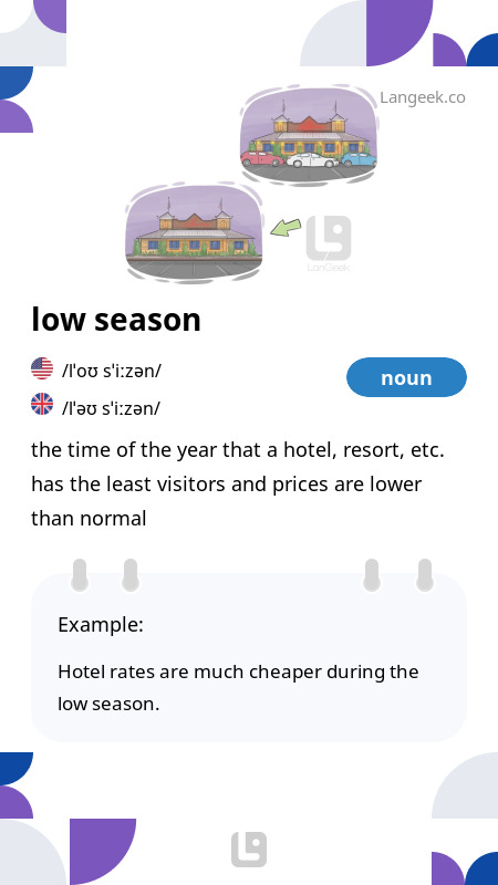 Definition & Meaning of "Low season" | Picture Dictionary