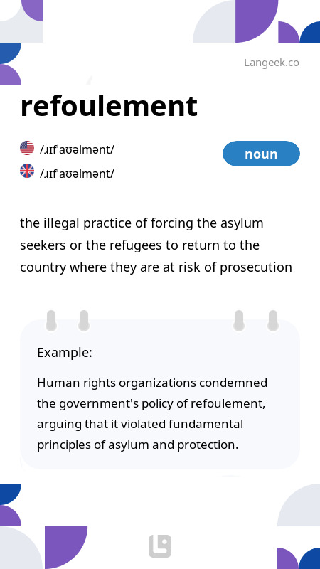 Definition & Meaning of "Refoulement" | LanGeek