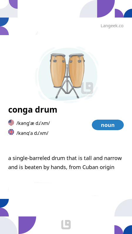 Definition & Meaning of "Conga drum" | Picture Dictionary