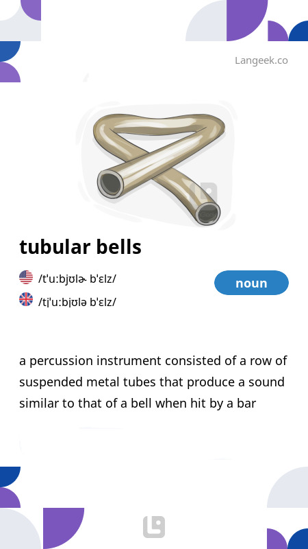 Definition & Meaning of "Tubular bells" | Picture Dictionary