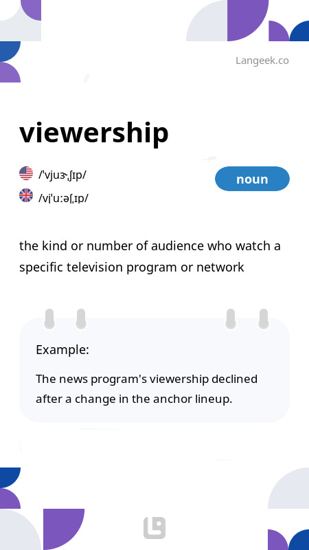 Definition & Meaning of "Viewership" | Picture Dictionary