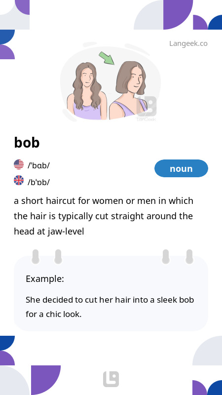 Definition & Meaning of "Bob" | Picture Dictionary