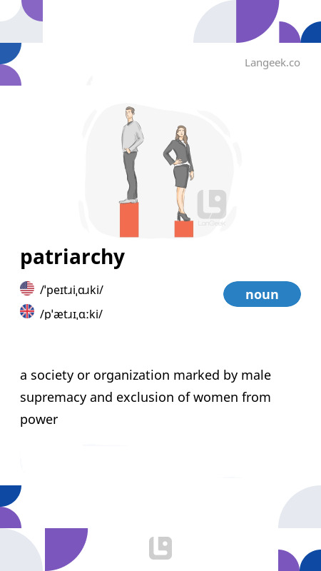 Definition & Meaning of "Patriarchy" | LanGeek