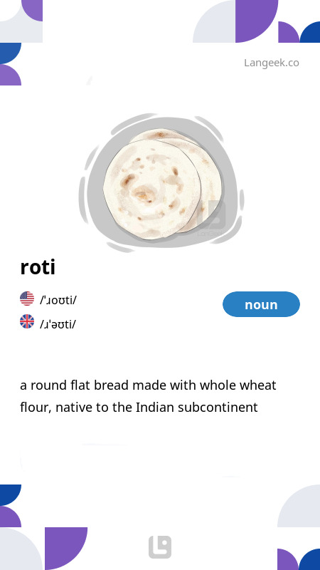 Definition & Meaning of "Roti" | LanGeek