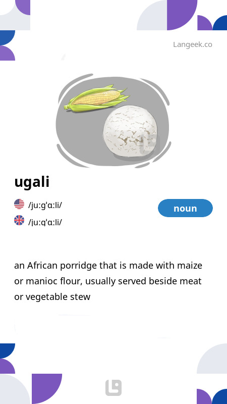 Definition & Meaning of "Ugali" | Picture Dictionary
