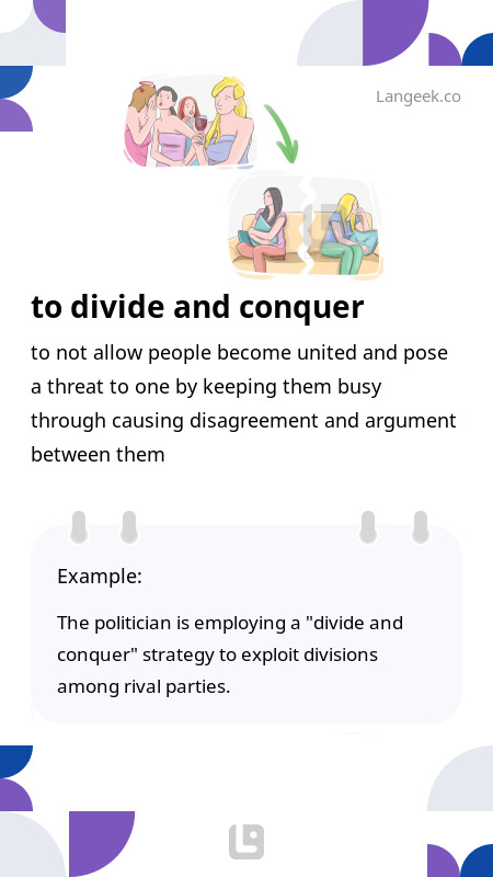 Definition & Meaning of "Divide and conquer" | Picture Dictionary