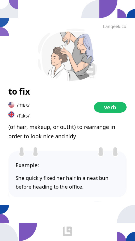 Definition & Meaning of "Fix" | Picture Dictionary