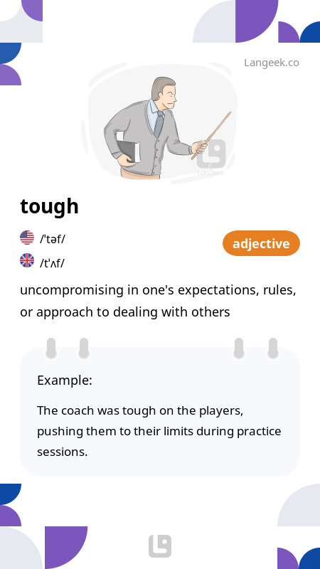 Definition & Meaning of "Tough" | LanGeek
