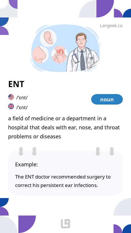 Definition & Meaning of "Ent" | Picture Dictionary