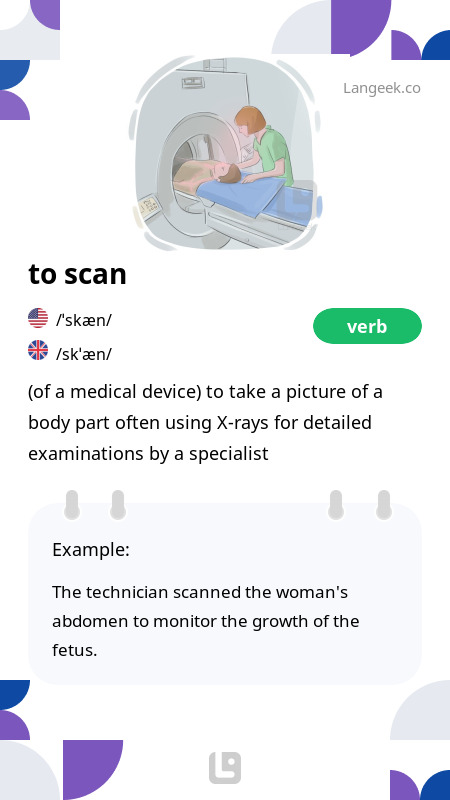 Definition & Meaning of "Scan" | Picture Dictionary