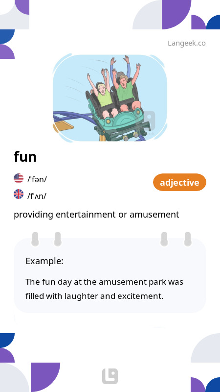 Definition & Meaning of "Fun" | Picture Dictionary
