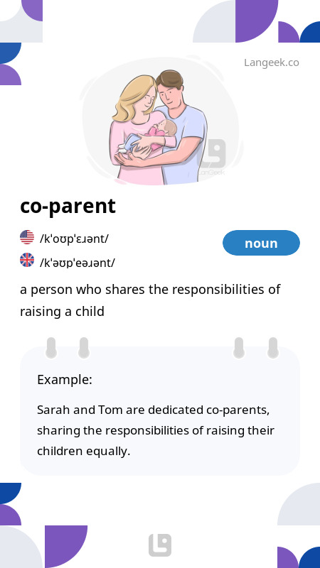Definition & Meaning of "Co-parent" | Picture Dictionary