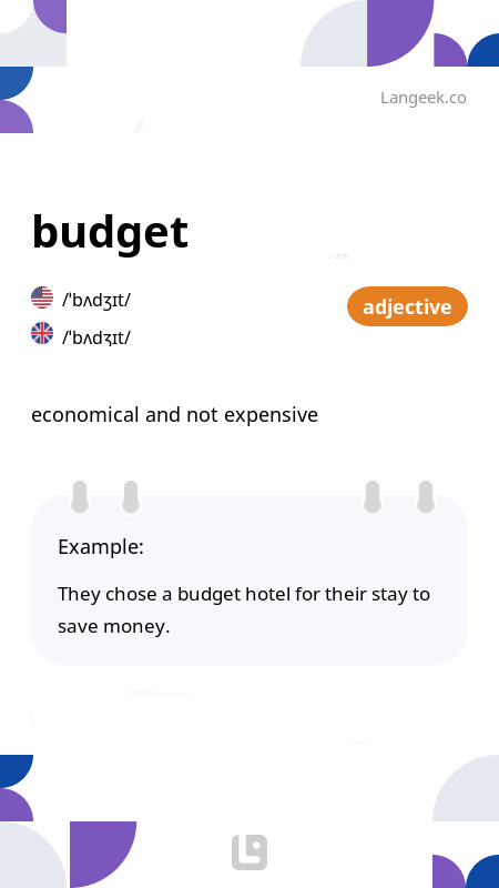 Definition & Meaning of "Budget" | Picture Dictionary
