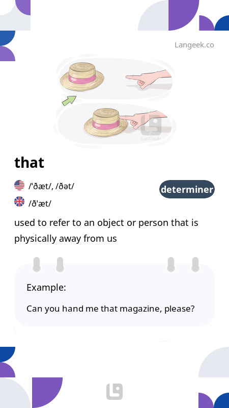 Definition & Meaning of "That" | LanGeek