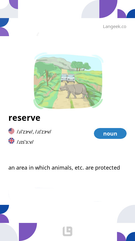 Definition & Meaning of "Reserve" | Picture Dictionary
