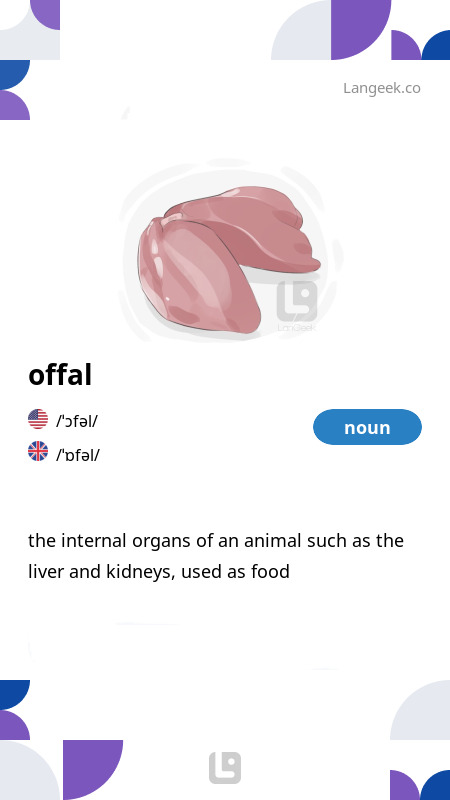 Definition & Meaning of "Offal" | Picture Dictionary