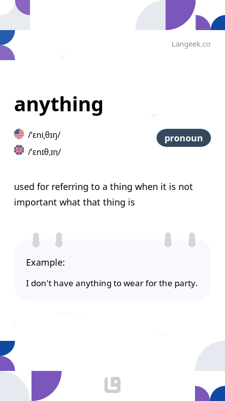 Definition & Meaning of "Anything" | Picture Dictionary