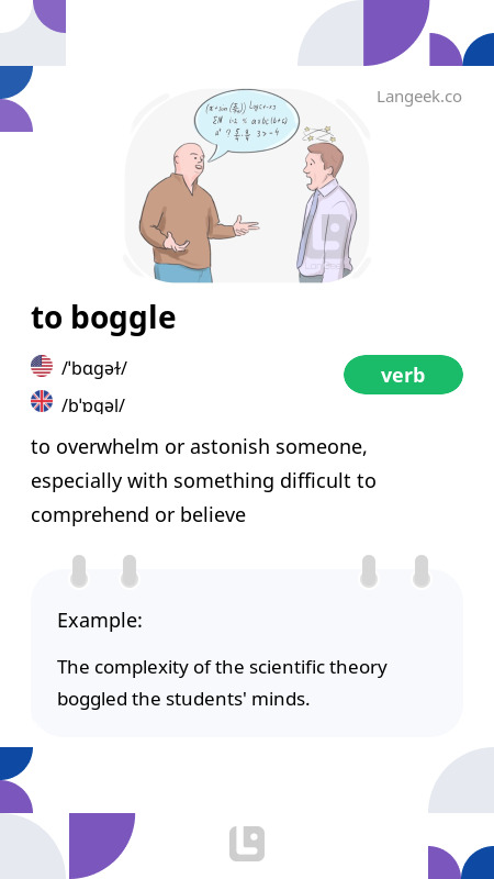 Definition & Meaning of "Boggle" | Picture Dictionary