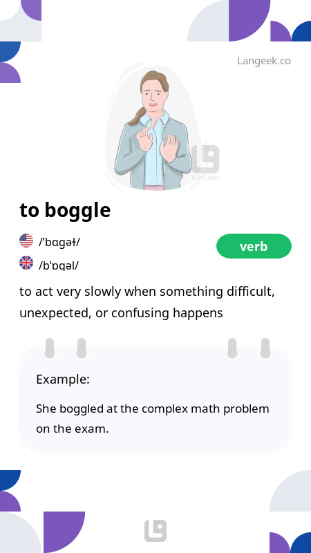 Definition & Meaning of "Boggle" | Picture Dictionary