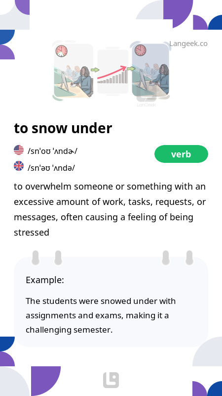 Definition & Meaning of "Snow under" | LanGeek