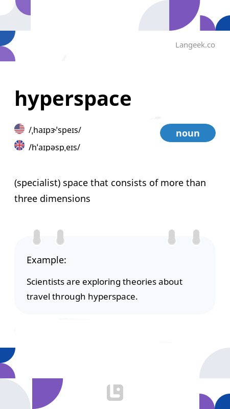 Definition & Meaning of "Hyperspace" | Picture Dictionary