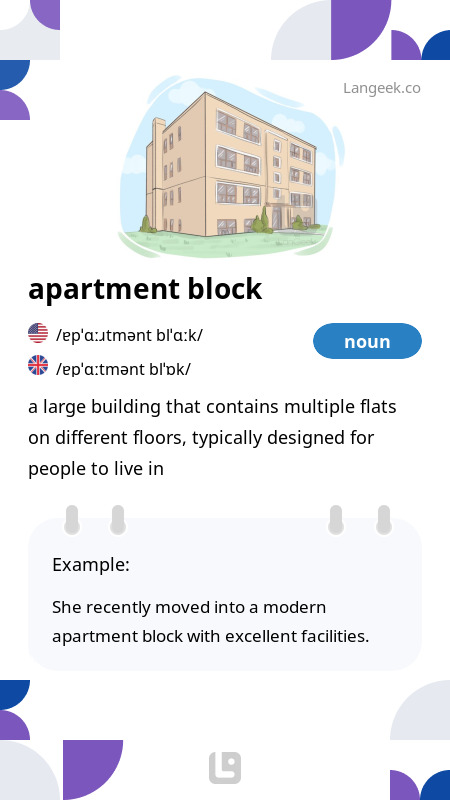 Definition & Meaning of "Apartment block" | Picture Dictionary