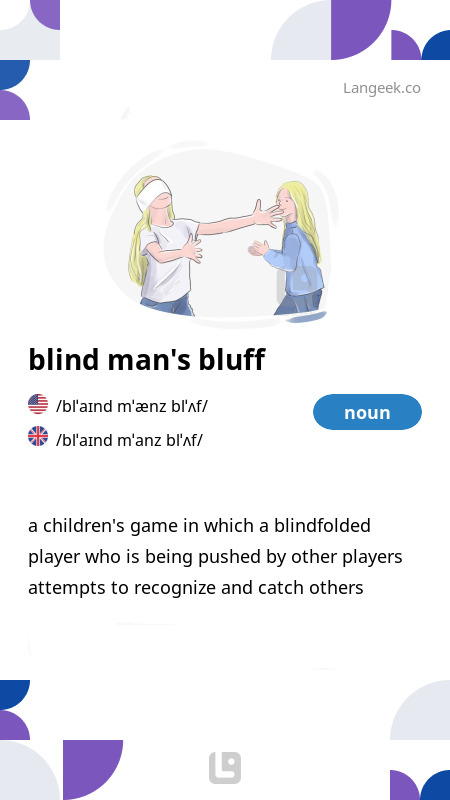 Definition & Meaning of "Blind man's bluff" | Picture Dictionary