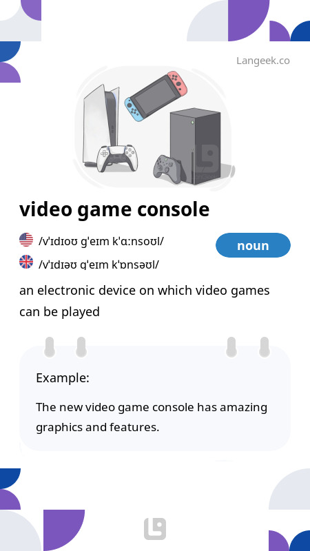 Definition & Meaning of "Video game console" | Picture Dictionary