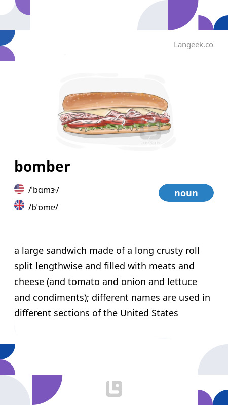 Definition & Meaning of "Bomber" | Picture Dictionary