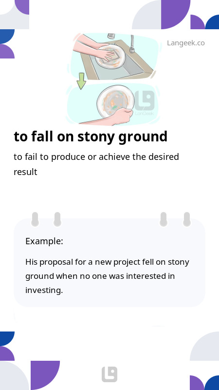 Definition & Meaning of "Fall on stony ground" | Picture Dictionary