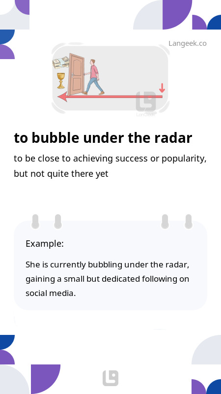 Definition & Meaning of "Bubble under the radar" | LanGeek