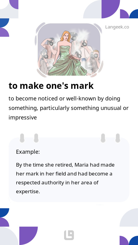 Definition & Meaning of "Make mark" | Picture Dictionary
