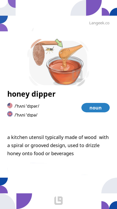 Definition & Meaning of "Honey dipper" | Picture Dictionary
