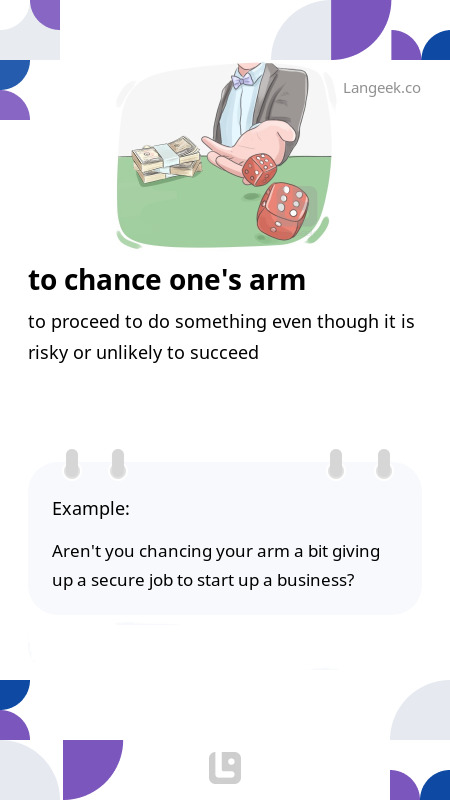 Definition & Meaning of "Chance arm" | LanGeek