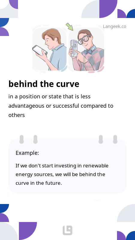 Definition & Meaning of "Behind the curve" | Picture Dictionary