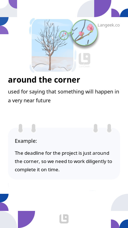 Definition & Meaning of "Around the corner" | LanGeek