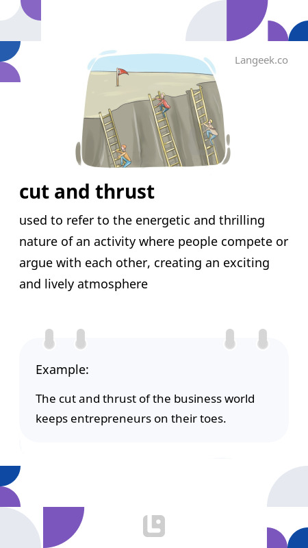 Definition & Meaning of "Cut and thrust" | Picture Dictionary