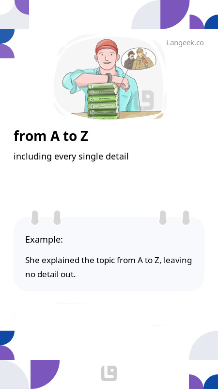 Definition & Meaning of "From a to z" | Picture Dictionary