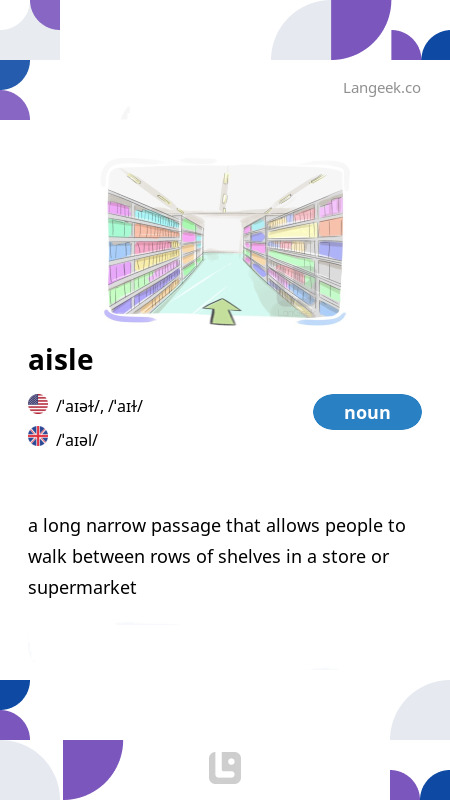 Definition & Meaning of "Aisle" | LanGeek